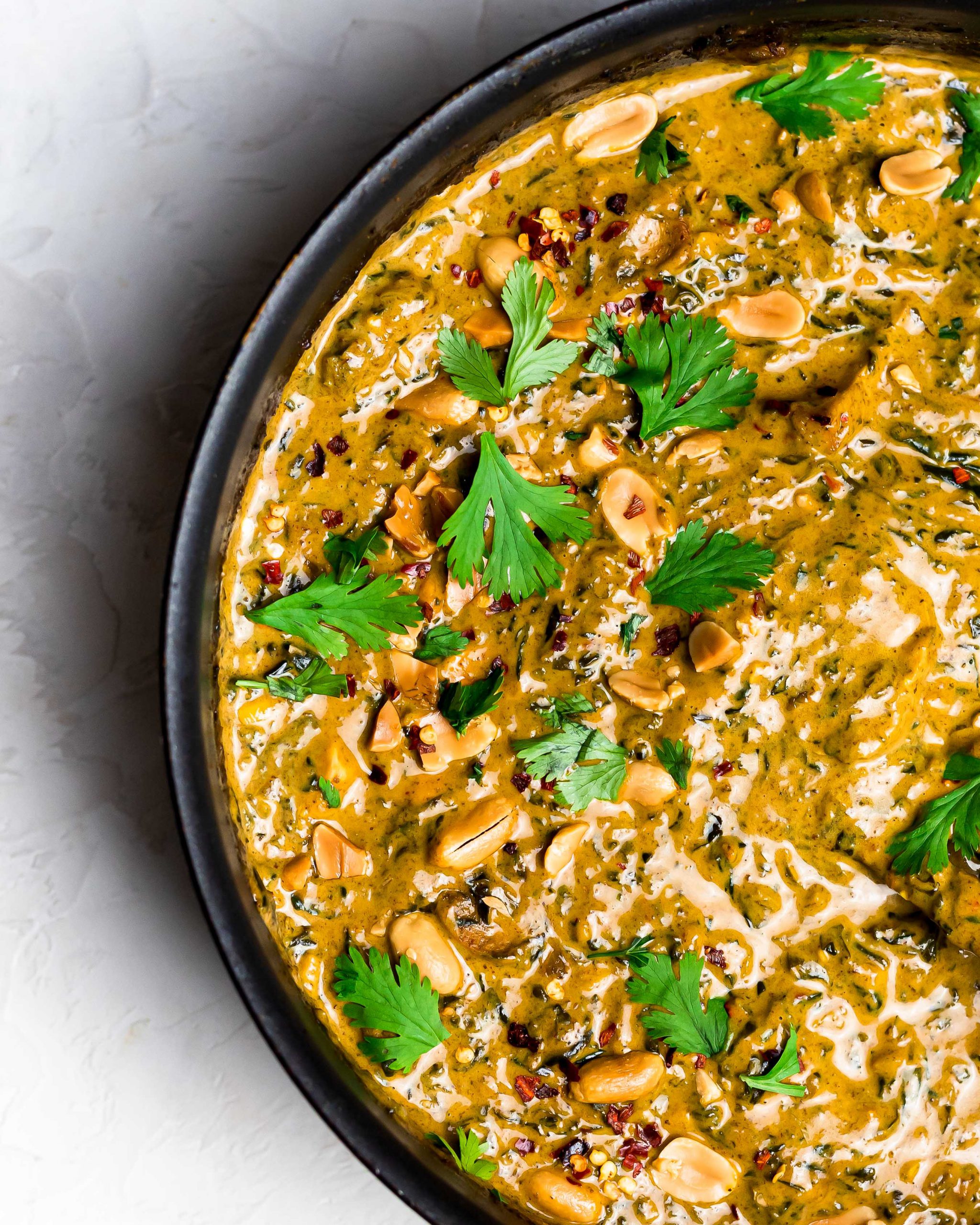 Comforting Peanut Spinach Stew - the indigo kitchen